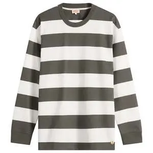 Armor Lux Long Sleeve Wide Stripe T-shirt - Chimera/milk