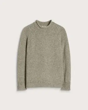 PITTARI Seti Heritage Lambswool Roll Collar Jumper - Grey