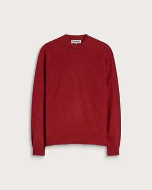 PITTARI Usk Lambswool Roll Collar Jumper - Red