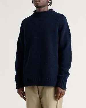 PITTARI Seti Heritage Lambswool Roll Collar Jumper