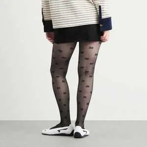 GANNI Butterfly Lace Tights