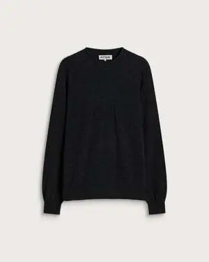 PITTARI Usk Lambswool Roll Collar Jumper - Charcoal