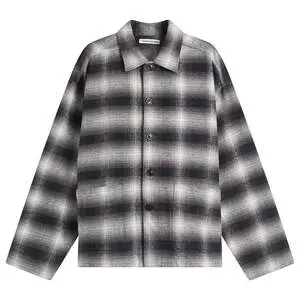 You Must Create Pj Check Flannel Overshirt - Black/olive