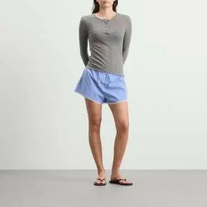 Good American Poplin Lace Trimmed Boxer Shorts