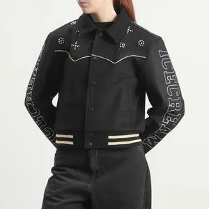 ICECREAM Western Crystal Varsity Jacket