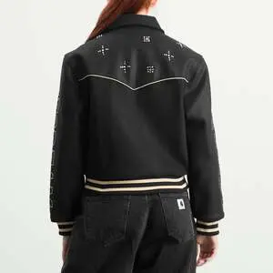 ICECREAM Western Crystal Varsity Jacket