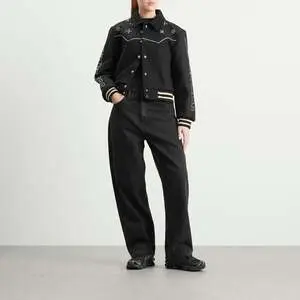 ICECREAM Western Crystal Varsity Jacket