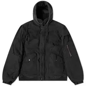 Balenciaga Destroyed Bomber Jacket - Black