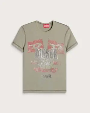 DIESEL® T-marsy-rib T-shirt - Oatmeal