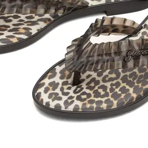 Melissa X Ganni Leopard Flip Flop Slim