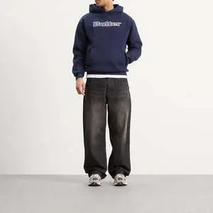 BUTTER GOODS Plaid Logo Applique Hoodie
