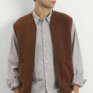Universal Works Wool Fleece Zip Waistcoat Jacket