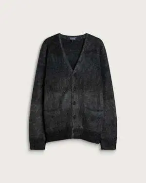 Comme Des Garçons Mohair Stripe Cardigan - Grey