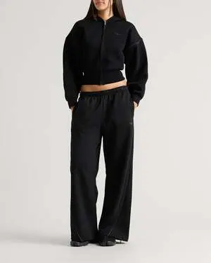TALA Piped Cocoon Zip Through Hoodie - Black