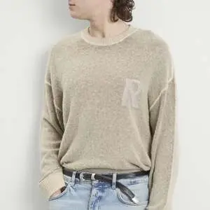 REPRESENT Lightweight Alpaca Knit Jumper - Latte