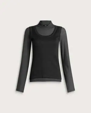 END. 2 In 1 Rollneck - Washed Black