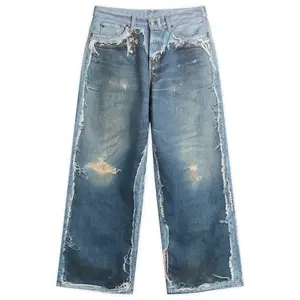 Acne Studios 1981 Trompe L’oeil Skeleton Print Jeans - Mid Blue
