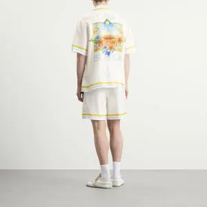 Casablanca Tennis Landscape Cuban Collar Shirt