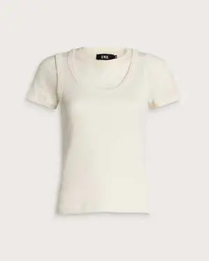 END. 2 In 1 Baby T-shirt - Ecru