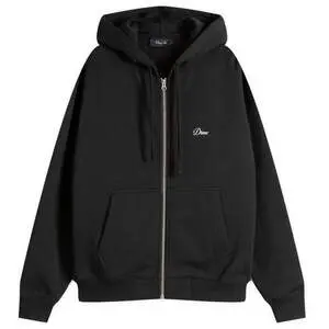 DIME Cursive Zip Hoodie - Black