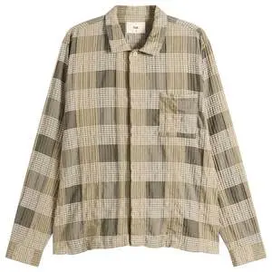 Folk Patch Shirt - Sage Multicheck