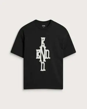END. Cross T-shirt - Cinder Black