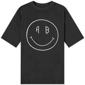 ANINE BING Avi T-shirt With Smiley Logo - Black