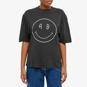 ANINE BING Avi T-shirt With Smiley Logo