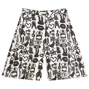 Comme Des Garçons Cotton Pagowski Shorts - White/black