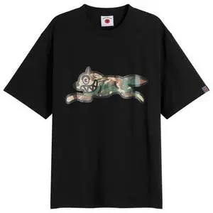 ICECREAM Camo Running Dog Woodland T-shirt - Black