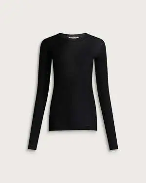 Auralee Sheer Rib Long Sleeve Top