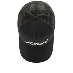 Amiri Script Trucker Hat - Black