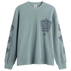 YESEYESEE Y.e.s Stamp Waffle Long Sleeve - Light Blue