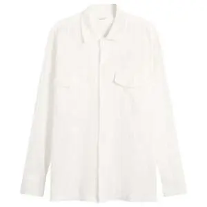 Universal Works Arten Seersucker Attendant Overshirt - Ecru