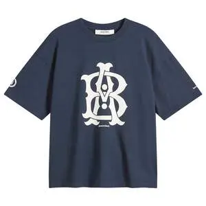 ABOUT:BLANK Varsity T-shirt - Navy/ecru