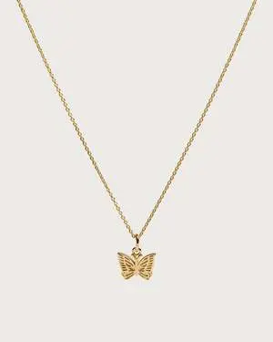 Needles Gold Plate Pendant Necklace