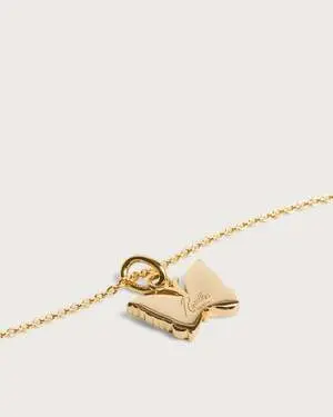 Needles Gold Plate Pendant Necklace