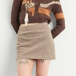 HOUSE OF SUNNY Retro Blanket Mini Skirt