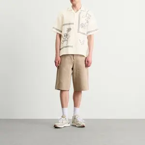 WAX LONDON Didcot Grid Flowers Vacation Shirt