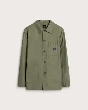 Needles Reversed Sateen Coverall Jacket - Olive