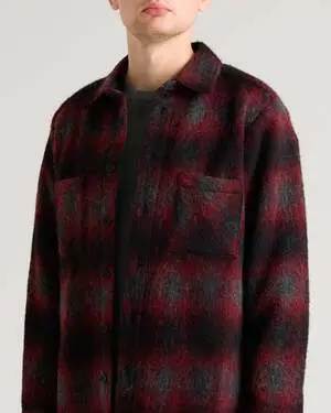 WAX LONDON Whiting Wool Blend Elm Check Overshirt