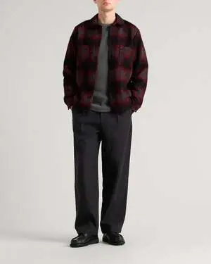 WAX LONDON Whiting Wool Blend Elm Check Overshirt