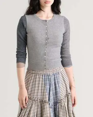 PEACHY DEN Colourblock Cardigan