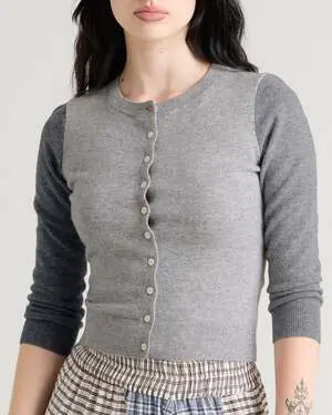PEACHY DEN Colourblock Cardigan