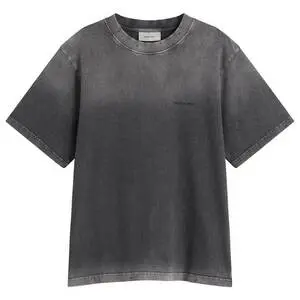 BRAM'S FRUIT Distressed Big Lemon Outline T-shirt - Shadow Black