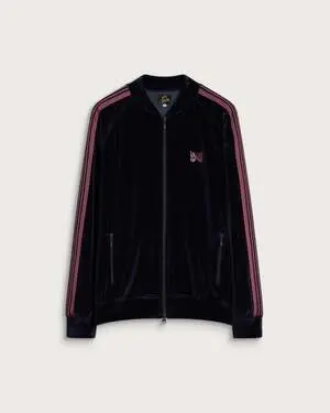 Needles Velour Rib Collar Track Jacket - Navy