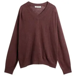 Our Legacy Linen Rue V-neck Jumper - Cabernet
