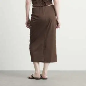 ST. AGNI Paper Taffeta Column Skirt