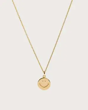 Needles Gold Plate Pendant Necklace