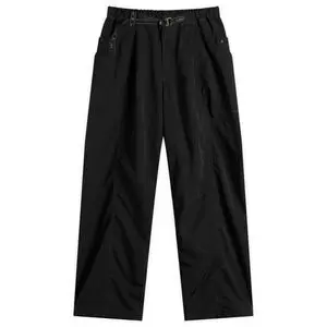 AND WANDER Crinkled Nylon Trousers - Black